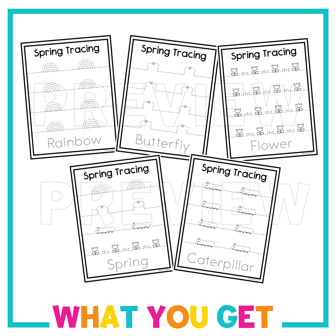 Season Bundle Tracing Worksheets For Preschool, PreK and Kindergarten ...