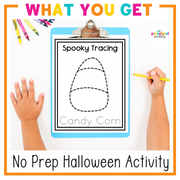 Halloween Tracing Worksheets For Preschool, PreK and Kindergarten ...