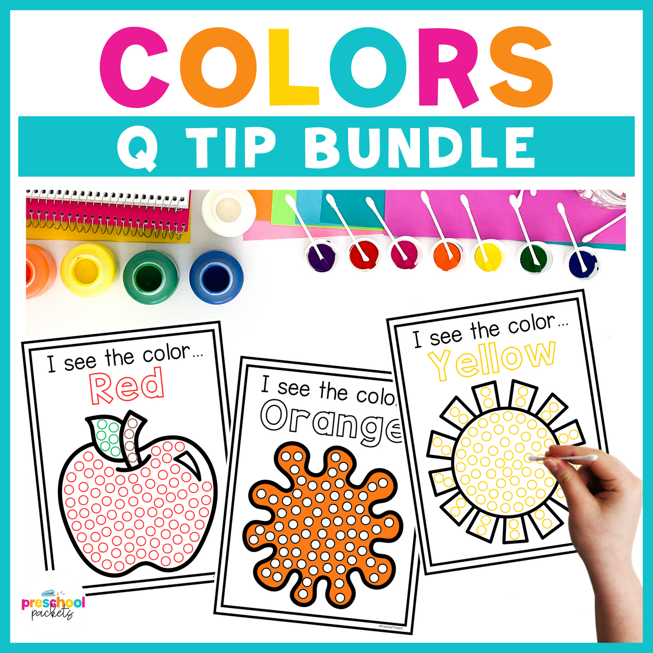 Q Tip Crafts – Preschool Packets