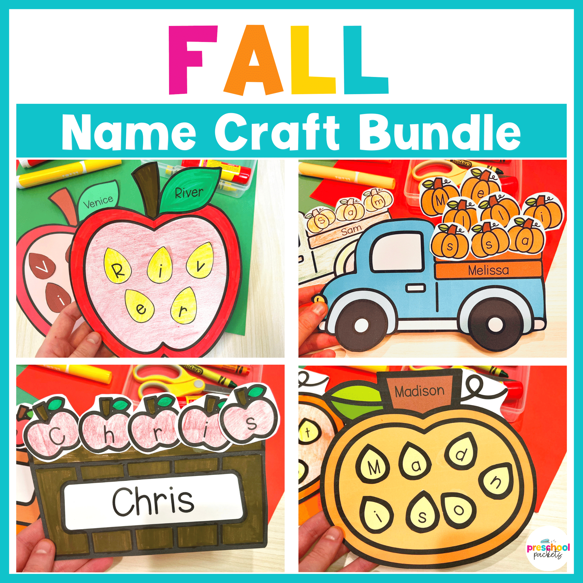 Fall Name Craft Bundle – Preschool Packets