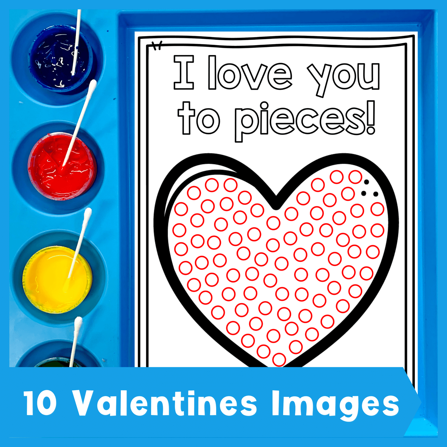 Valentine's Day Crafts Q Tip Painting Fine Motor Activity – Preschool ...