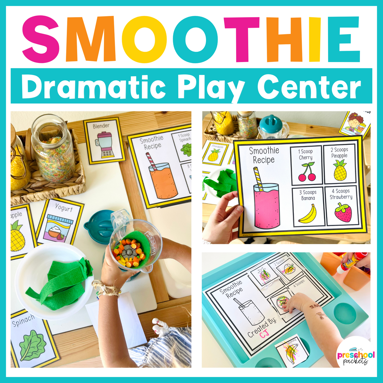 Smoothie Shop Dramatic Play Center – Preschool Packets