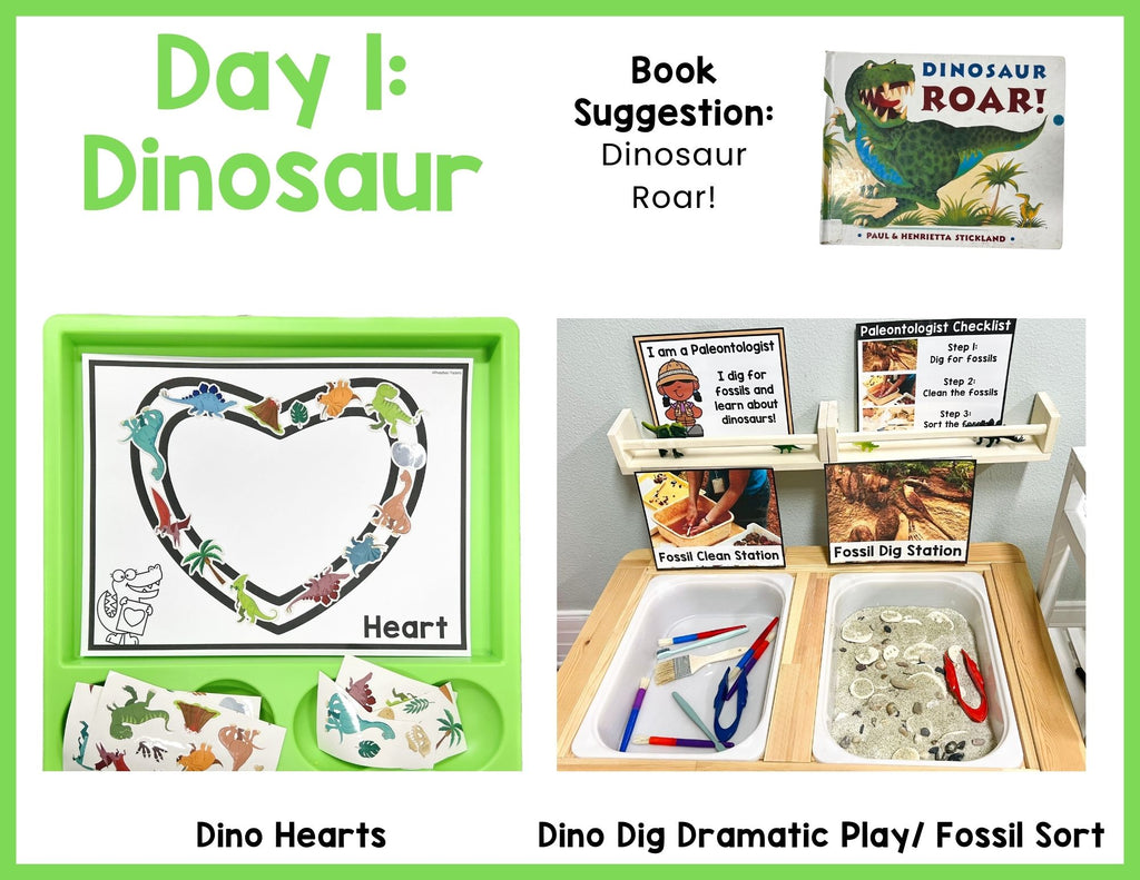 Setting up a Dinosaur Dig Dramatic Play – Preschool Packets