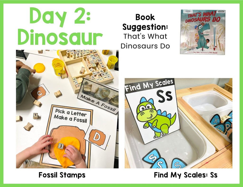 Setting up a Dinosaur Dig Dramatic Play – Preschool Packets