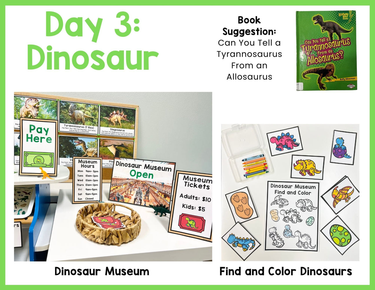 Dinosaur Activities Preschool Weekly Themed Curriculum – Preschool Packets