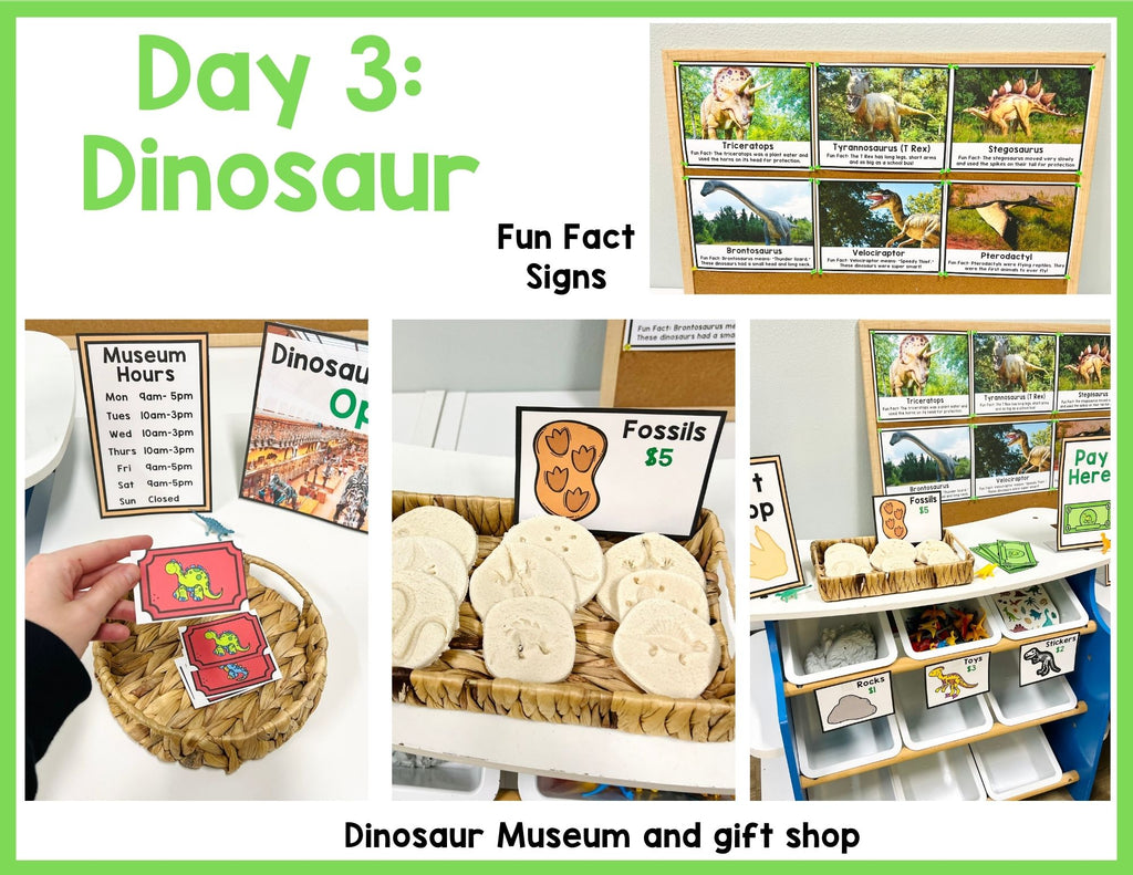 Setting up a Dinosaur Dig Dramatic Play – Preschool Packets